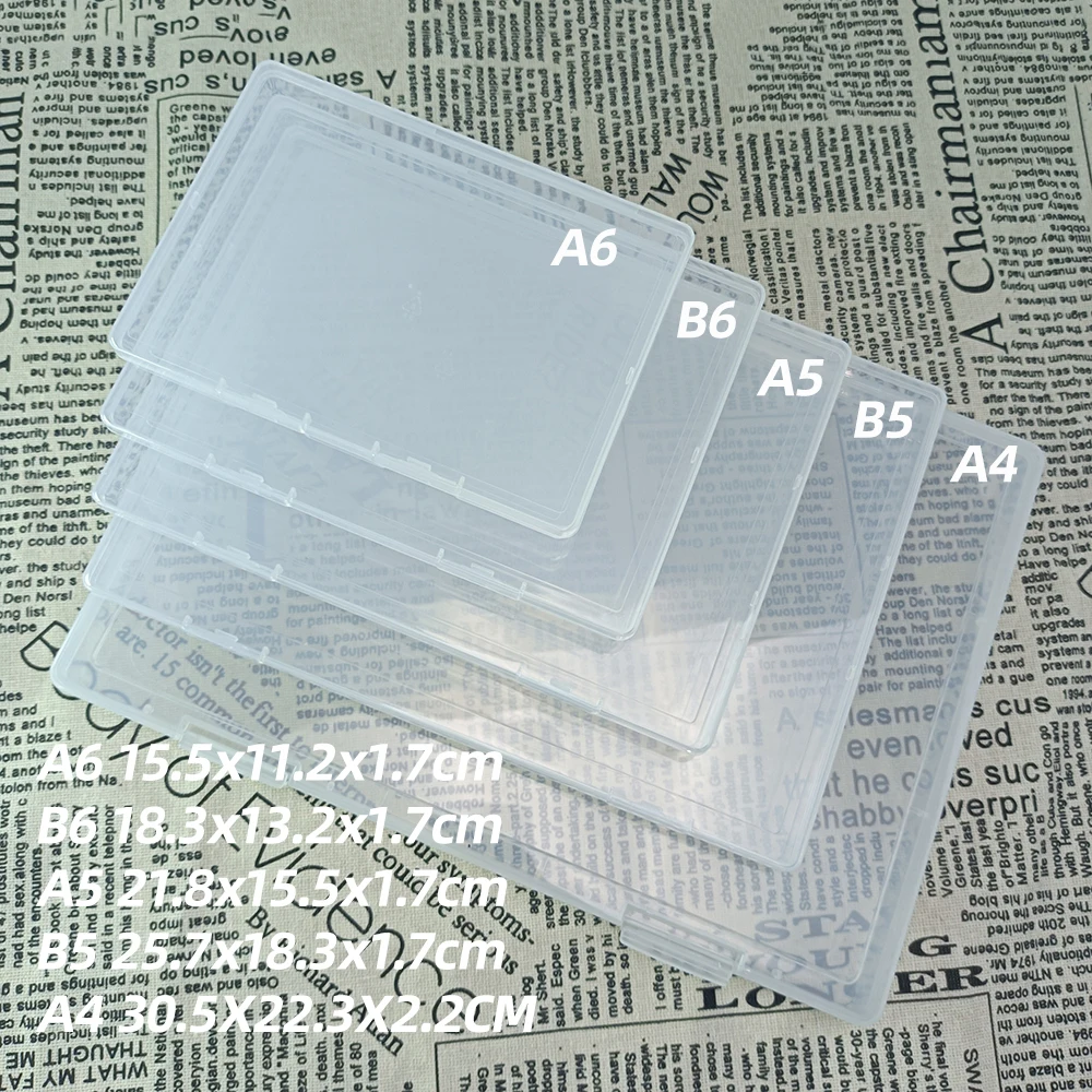 A4 size PP box A5 Rectangle Plastic box with buckle Transparent ...