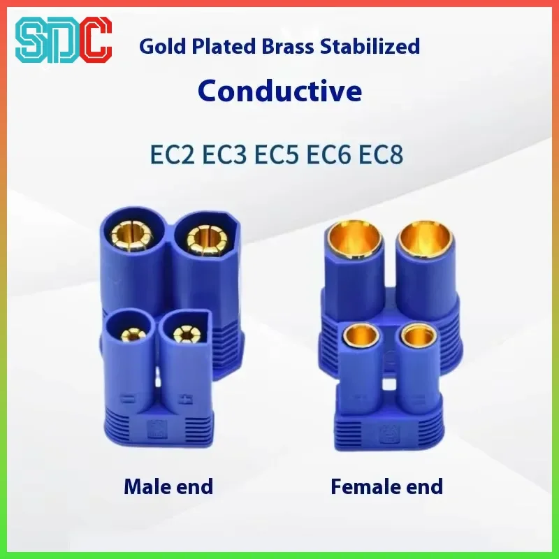 20 peças ec2 ec3 ec5 ec6 ec8 macho + fêmea conectores de bala 2.0mm 3 ...