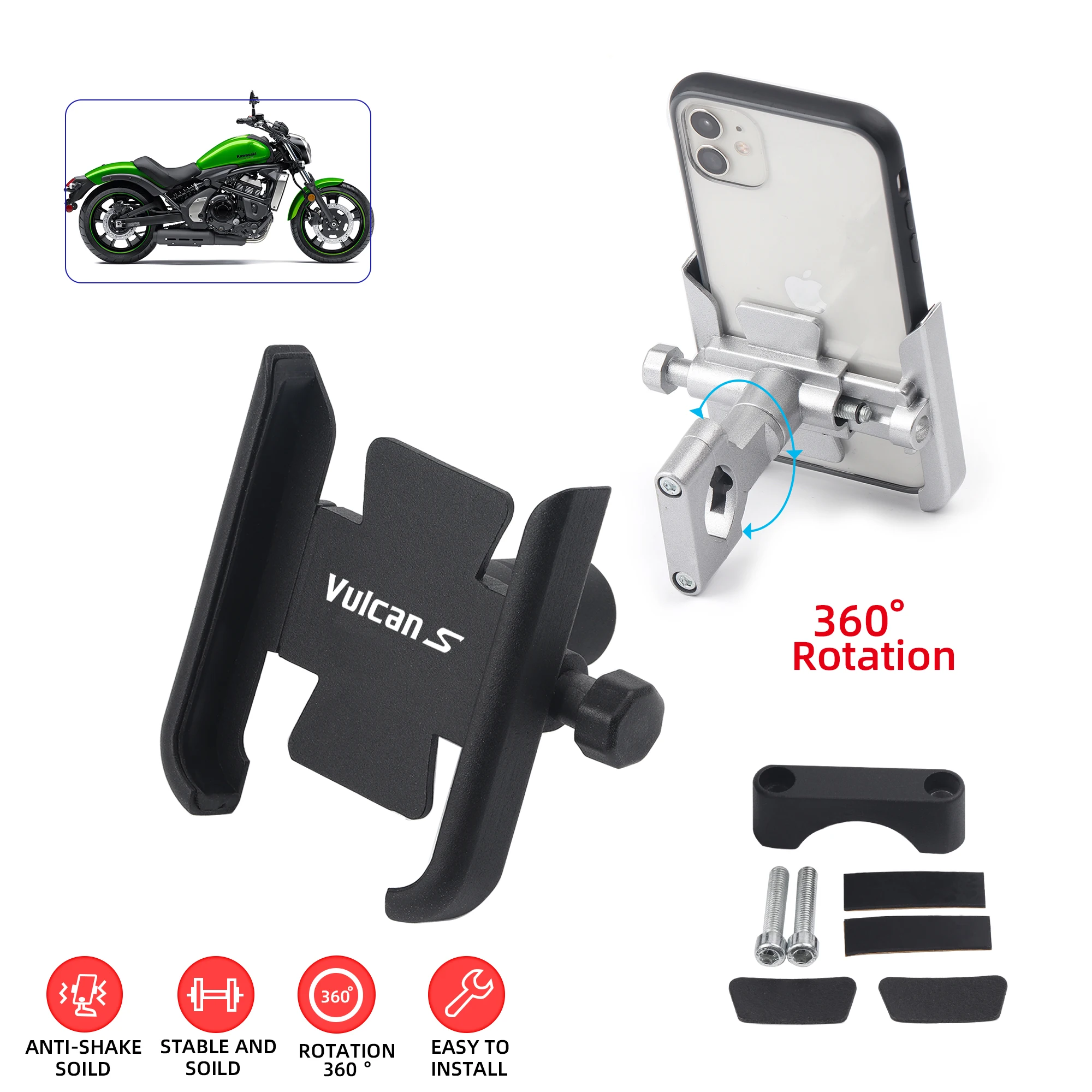 For Kawasaki Vulcan s 650 VN 650 VULCANS Motorcycle Mobile Phone Holder ...