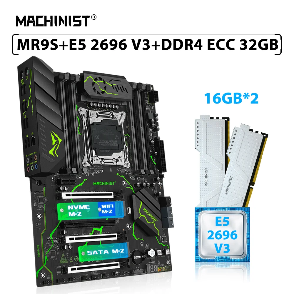 MACHINIST-Conjunto-de-placa-base-X99-MR9S-LGA-2011-3-procesador-Xeon-E5 ...