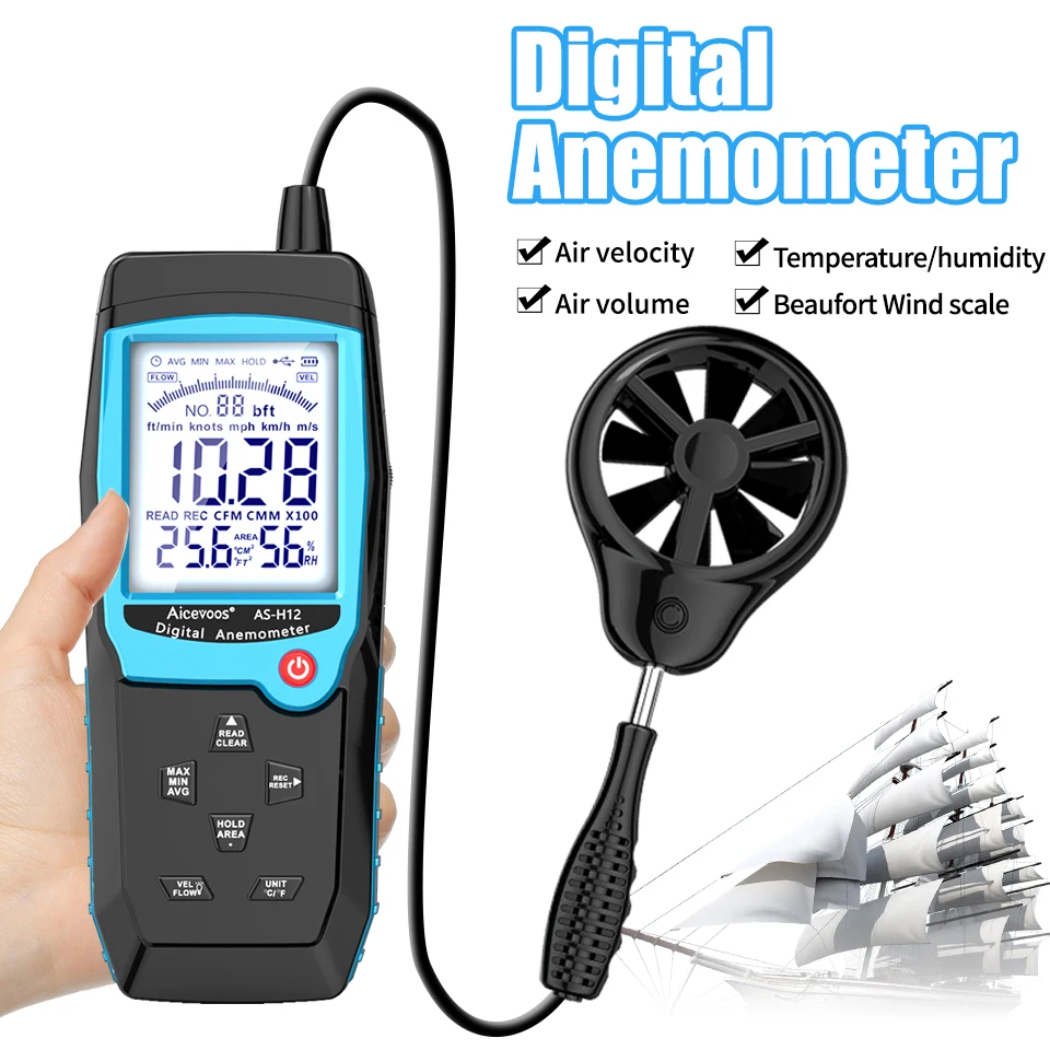 Aicevoos-Digital-Anemometer-Handheld-Split-Type-Wind-Speed-Meter-Wind ...