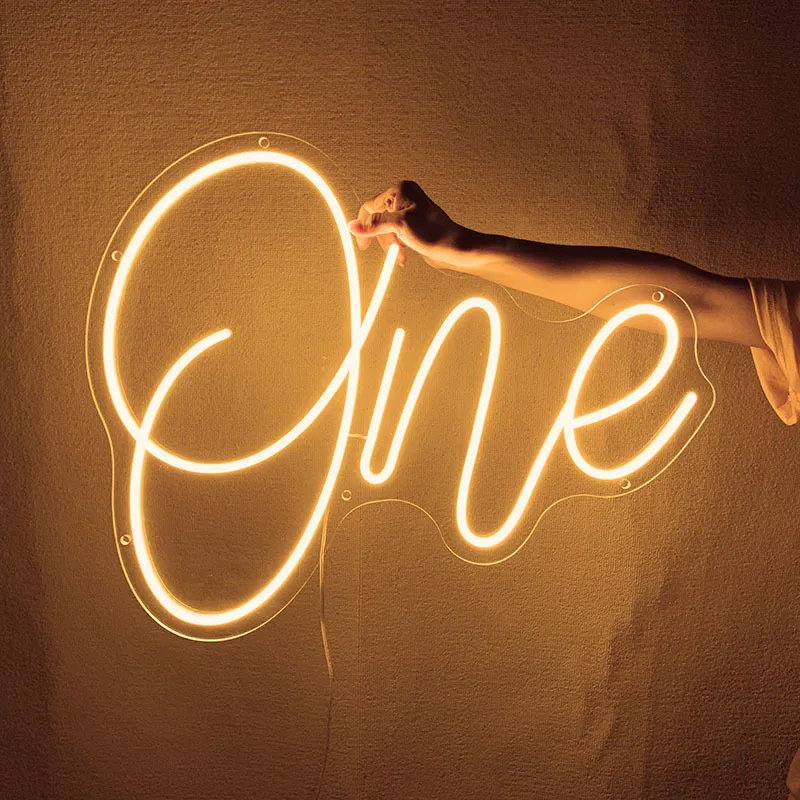 One Led Neon Sign Birthday Party Decor | Birthday Numbers Light Neon ...