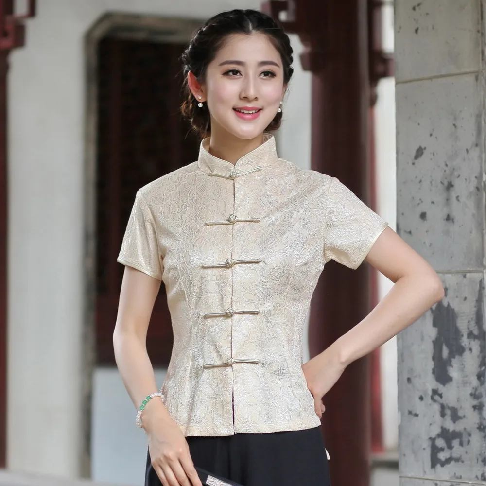 Women-Ladies-Chinese-Traditional-Top-Clothing-Qipao-Shirt-For-Woman ...