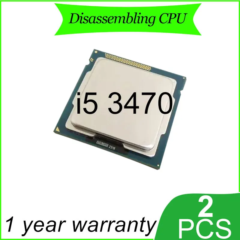 معالج Intel 2 قطعة i5-3470 مستعمل LGA 1155 pin 4 core 4 thread CPU chip ...
