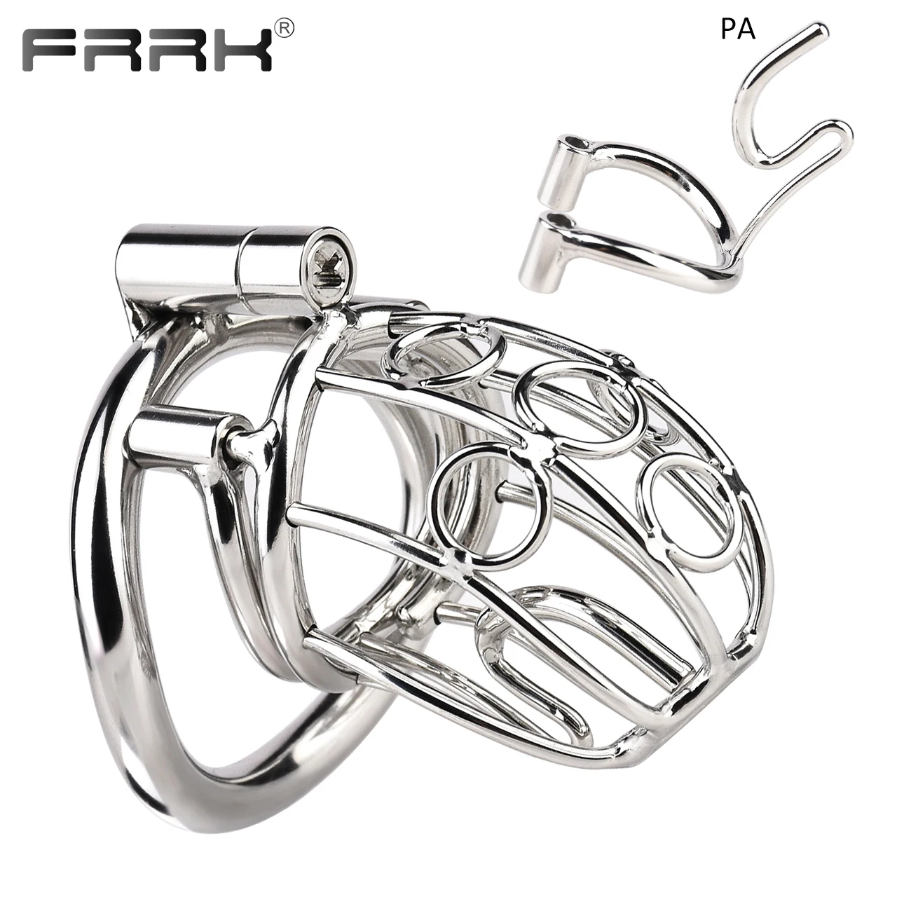 FRRK-Metal-P-A-Chastity-Cage-with-Prince-Albert-Piercing-Device-for-Men ...