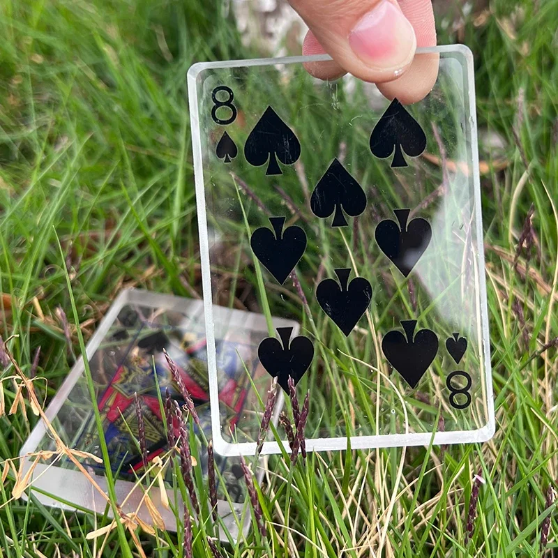 Omni-Deck-Glass-Card-Deck-Ice-Bound-Card-Magic-Tricks-Close-Up-Magic ...