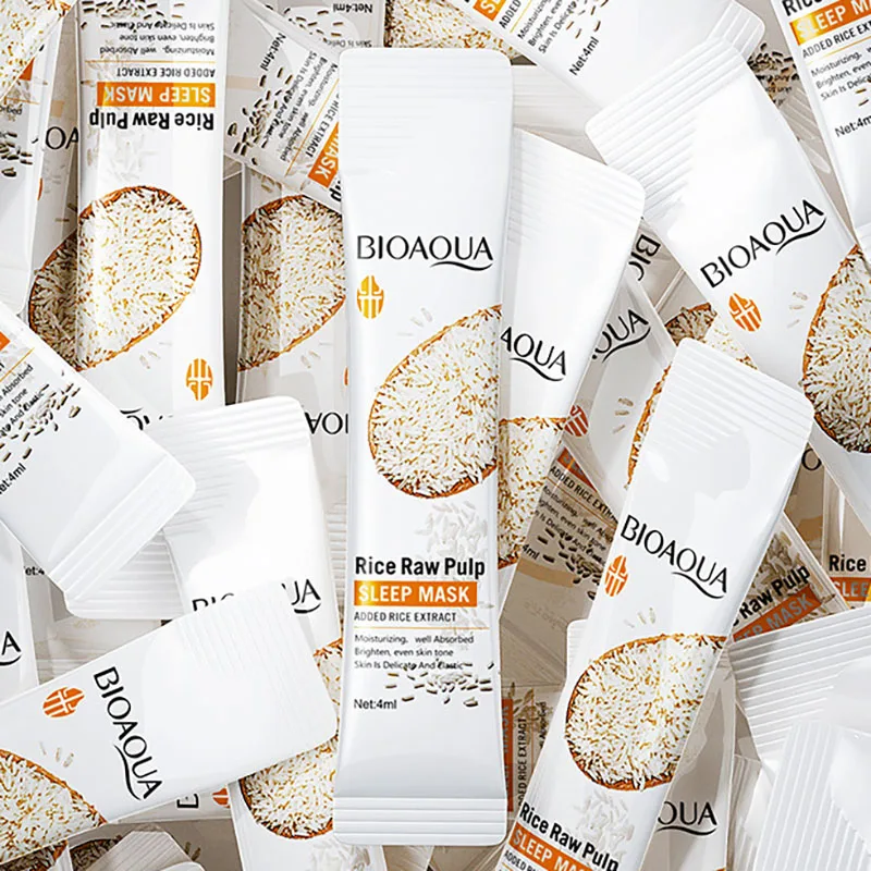 50-100pcs-BIOAQUA-Rice-Raw-Pulp-Sleeping-Masks-Anti-Wrinkle-Anti-aging ...