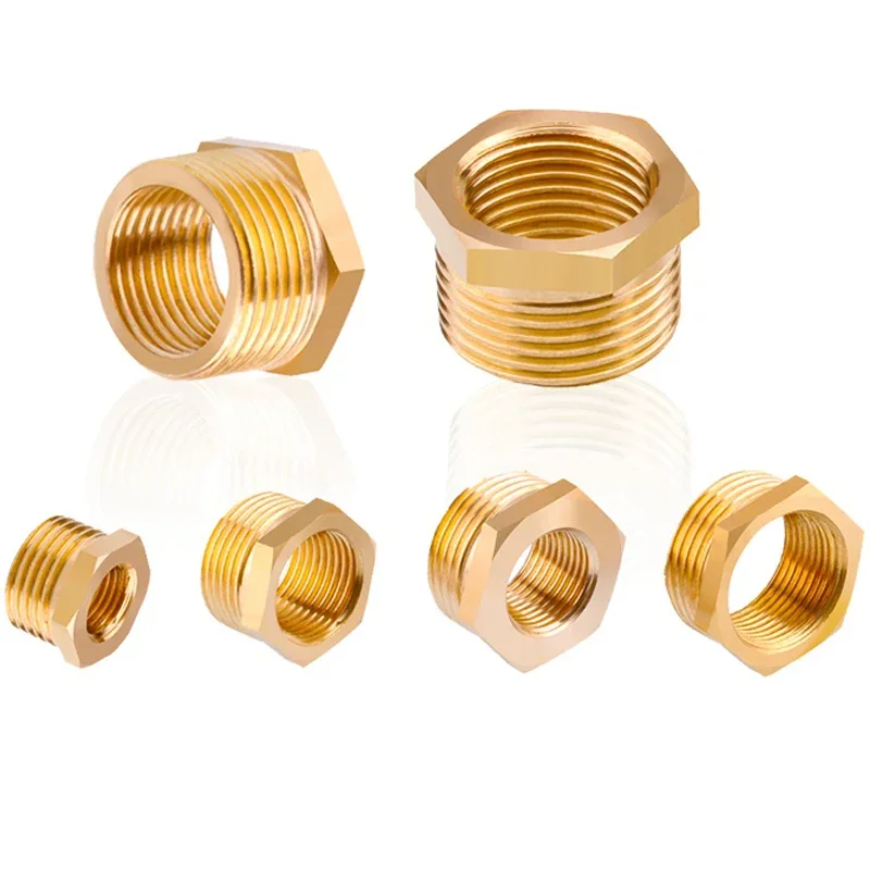 Brass-Adapter-Fitting-BSP-Reducing-Hexagon-Bush-Bushing-Male-to-Female ...