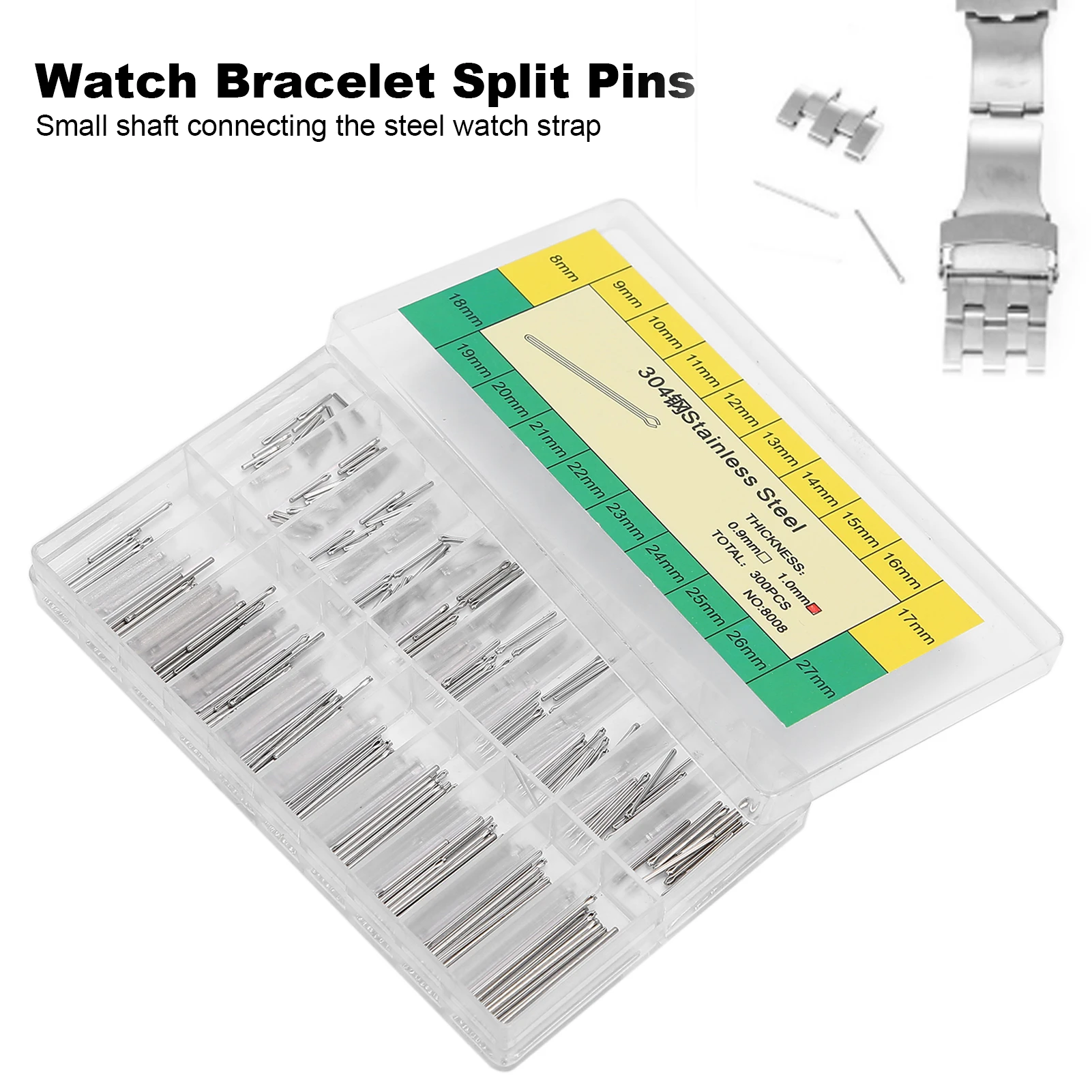 1mm Wristwatch Strap Bracelet Split Pins Stainless Steel Watch Parts ...