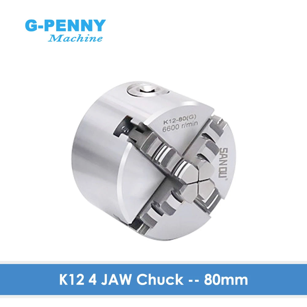 80mm 4 jaw Chuck self centering manual chuck four jaw for CNC Engraving ...