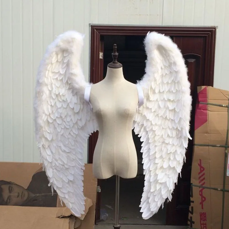Creative-White-Feather-Angel-Feather-Wings-Adult-Model-Walk-Show-Cos ...