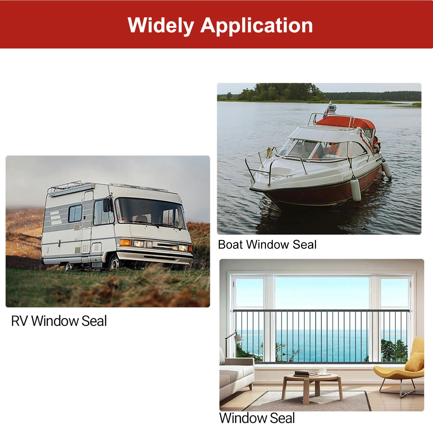 EPDM Window Seal RV Window Seal 0.5 X 0.275 Inch - 40 Foot EPDM Rubber ...