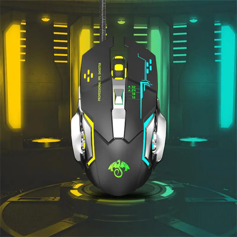 Esports-Game-Mouse-4-speed-Dp-Adjustable-Silent-Click-7-color-Breath ...