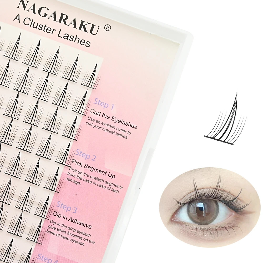 NAGARAKU self-grafting False Fake Eyelashes Makeup Individual manga ...