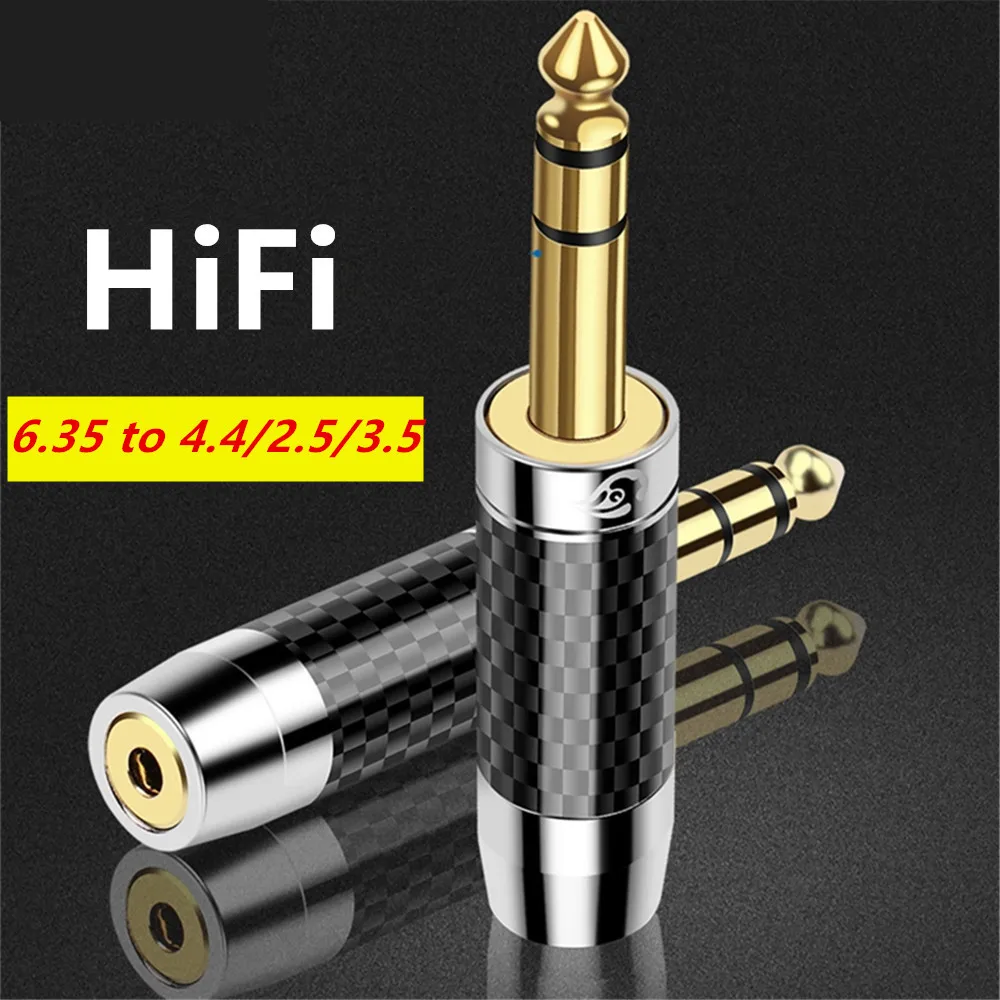 6.35mm to 4.4mm 3.5mm 2.5mm Adapter 6.5 to 2.5/3.5/4.4 Stereo Jack ...