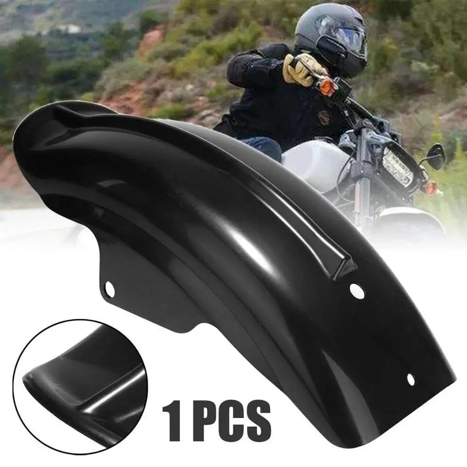 Motorcycle-Black-Rear-Fender-Mudguard-Guard-Wheel-Cover-For-Harley ...