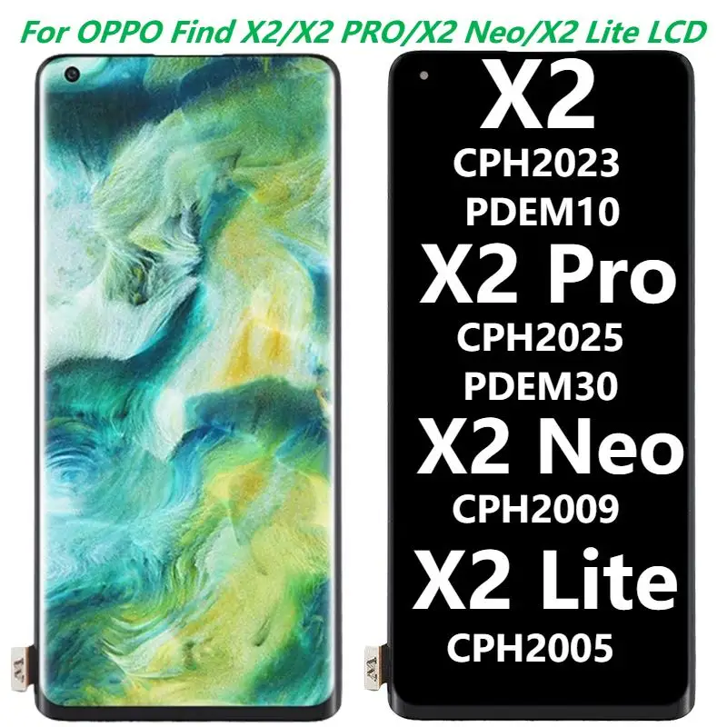 Original AMOLED LCD For OPPO Find X2 Pro LCD Display OPPO Find X2 Neo ...