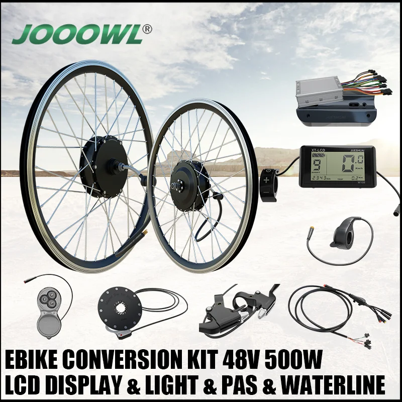 Electric Bicycle Conversion Kit Rear 26inch 700C 48V 500W Lcd Display ...