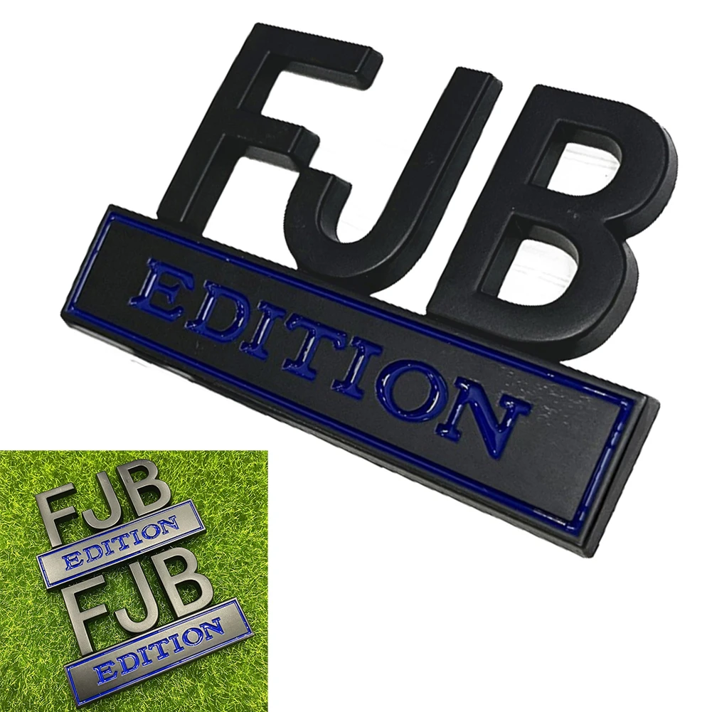 2PCS Black/Blue 3D Letter FJB Edition Emblem Badge Truck SUV Tailgate ...