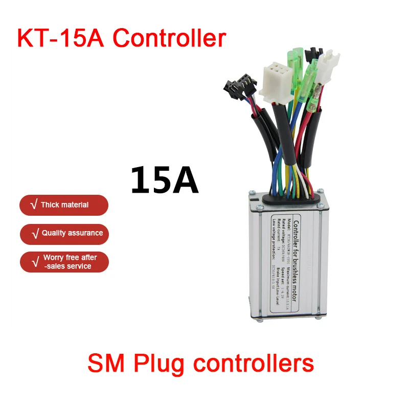 Bike Controller 6-Tube 36V/48V KT 15A Square Wave Controller SM Plug ...