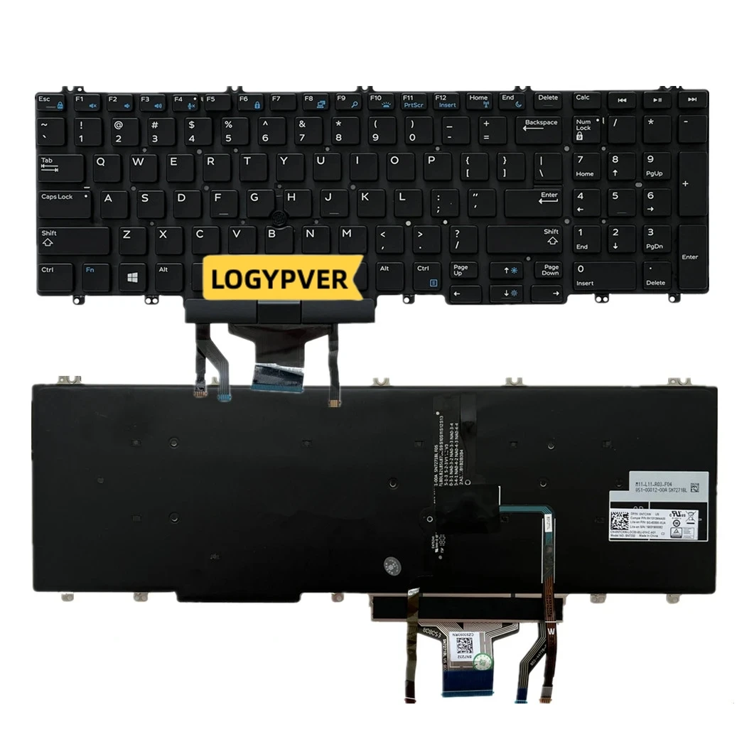 US Laptop Keyboard For Dell Precision 7530 7540 M7530 E7530 7730 7740 ...