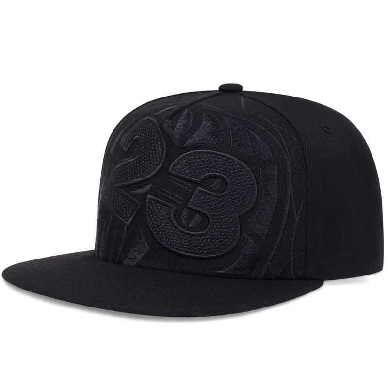 Fashion 23 Hip Hop Basketball Cap cotton snapback Hat For men women ...