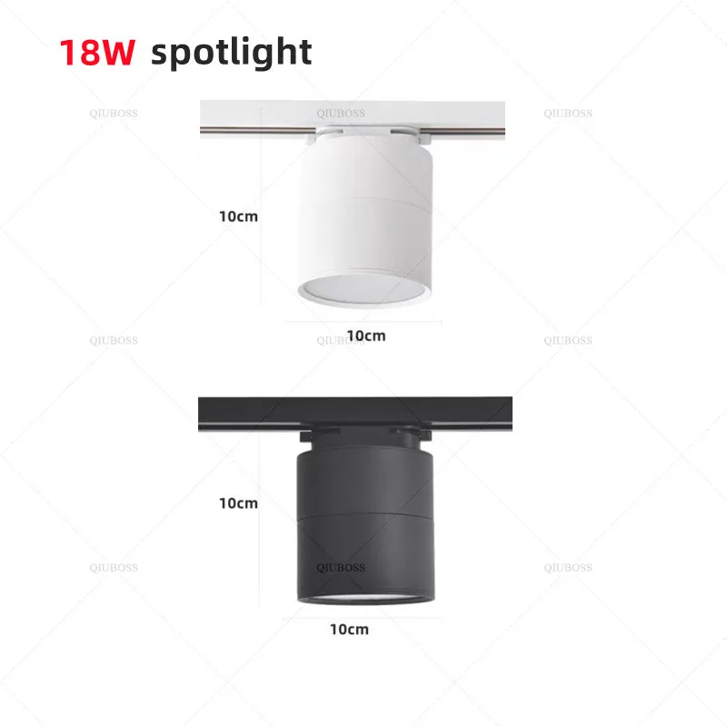 Foco LED para riel, reflector LED regulable, CA 90-260 V, COB, luz ...