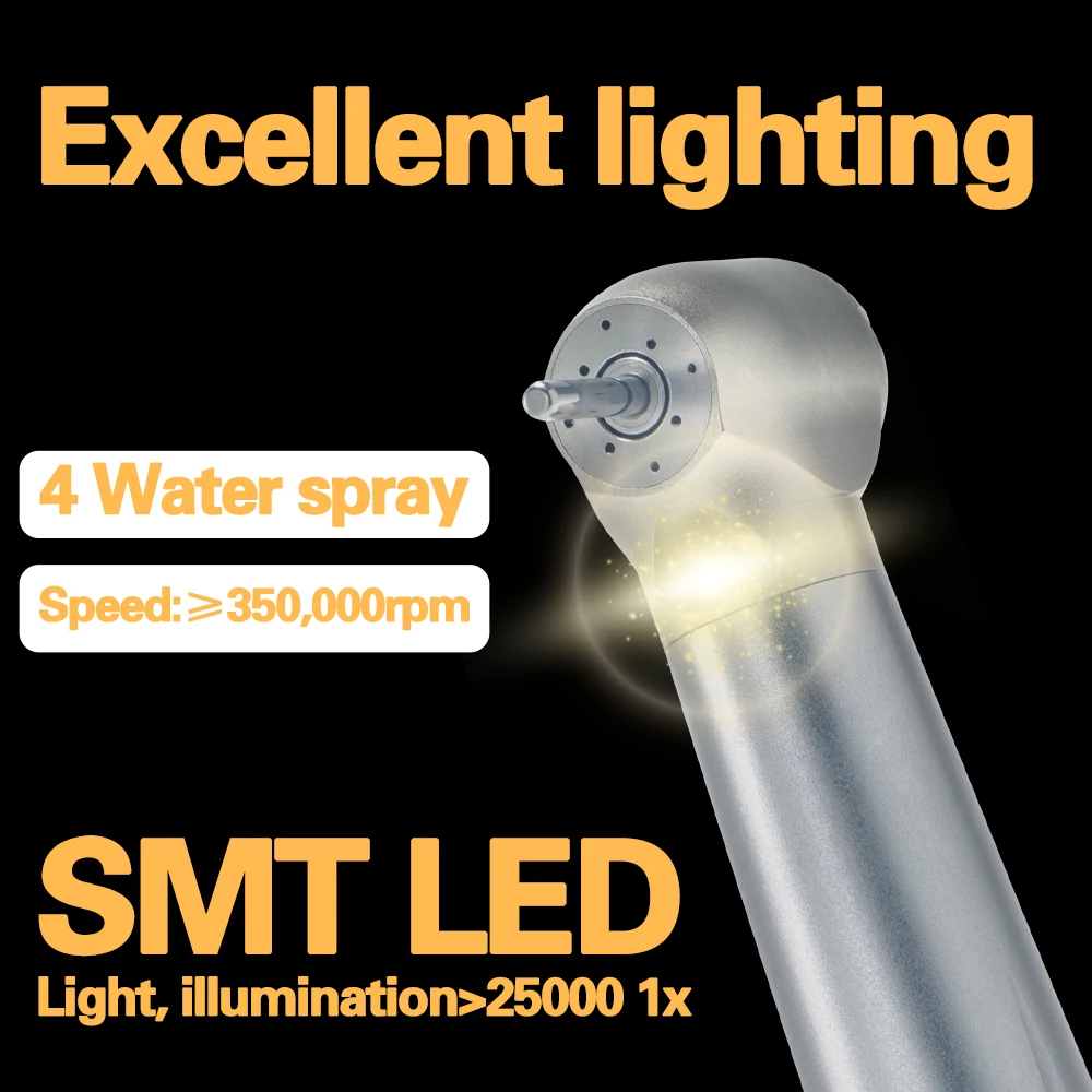 MBM High Speed Dental Handpiece with LED Light Stainless Steel ...