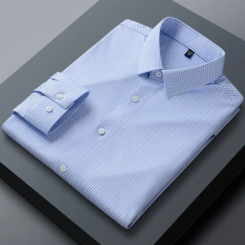 Chemise-de-luxe-manches-longues-pour-hommes-de-haute-qualit-carreaux ...