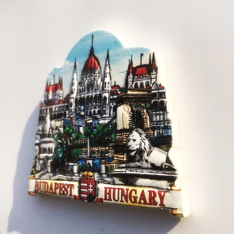 MAGNETS,Budapest 4--Aimants de réfrigérateur en résine, Souvenir de ...