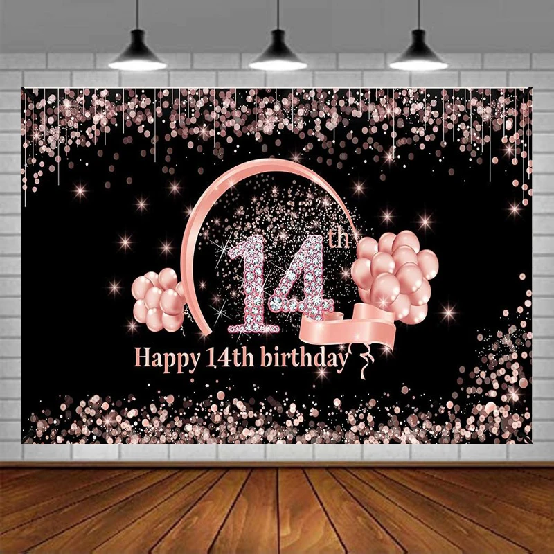 Happy Birthday 14 Poster | Background Birthday 14 | Photography ...