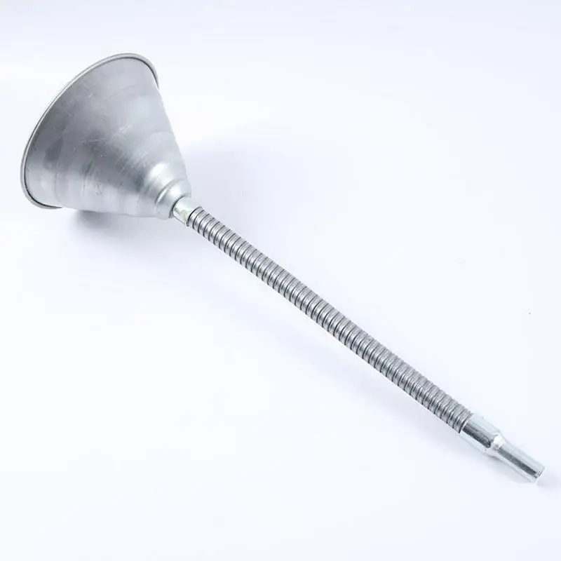 Portable Oil Funnel With Strainer Screen Iron Metal Funnel Long Neck ...