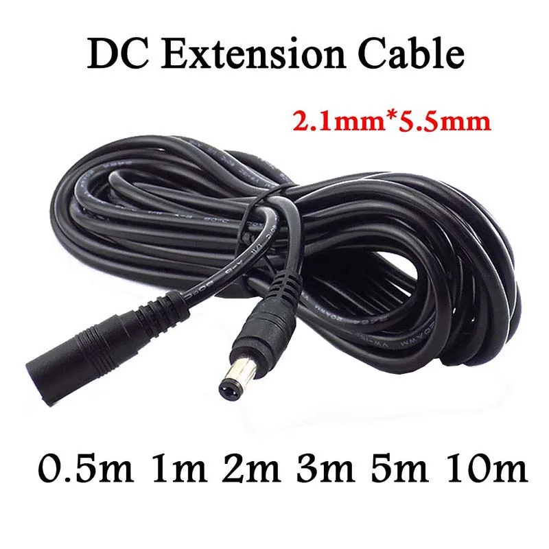 DC-12V-Extension-Power-Cable-2-1mm-5-5mm-Extend-Electrical-Wire-0-5m-1m ...