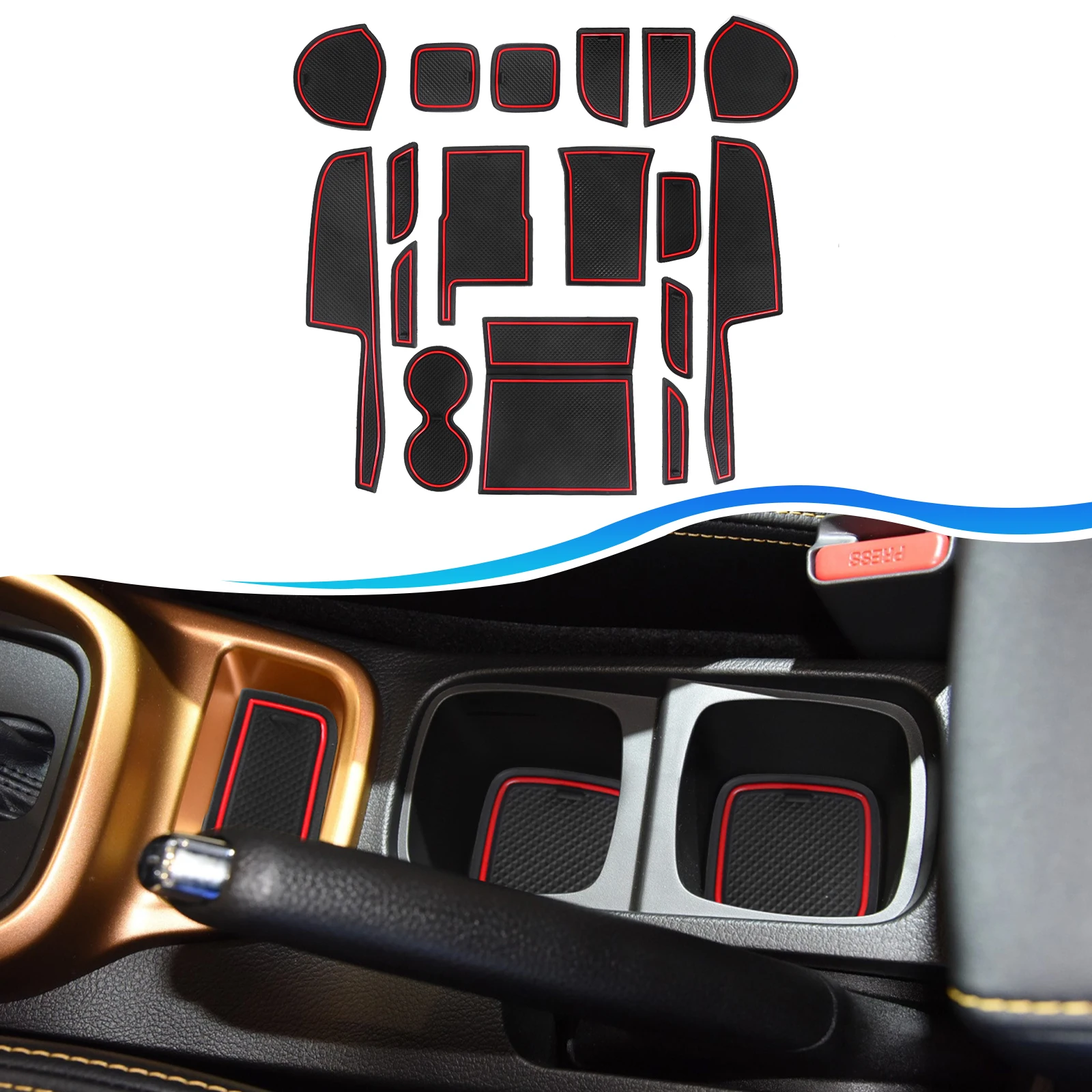 LFOTPP-Door-Groove-Mat-for-Suzuki-Vitara-Hybrid-LY-SUV-2016-2024-Anti ...