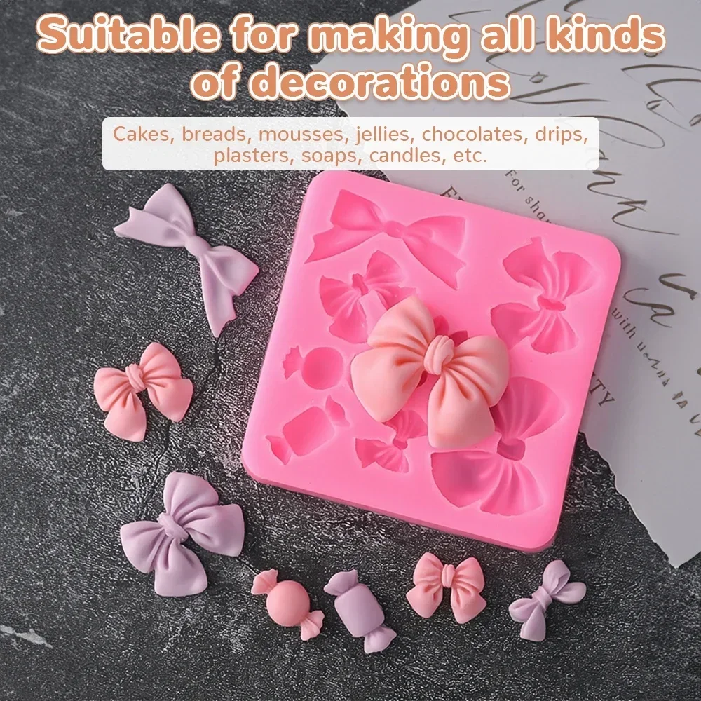 Cute-Knot-Bow-DIY-Mold-Soft-Silicone-Art-Mold-Cake-Decoration-Pastry ...