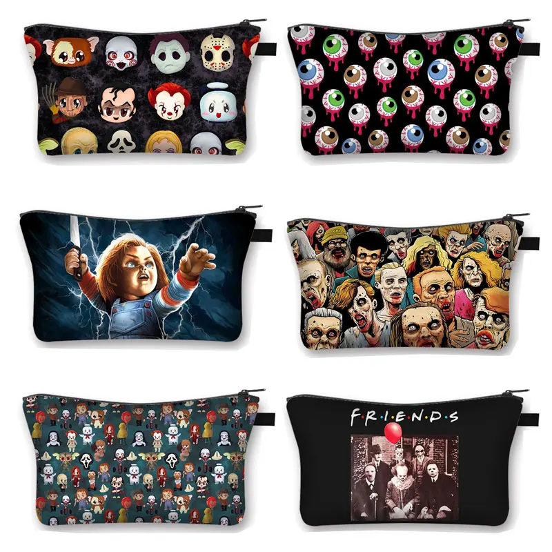 Bag Character Horror | Lipstick Organizer | Zombie Makeup Bag | Horror ...
