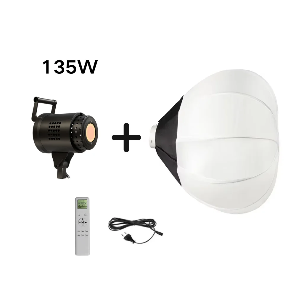 135W LED 조명 65cm 랜턴 소프트박스 보웬스 CY8300 마운팅 볼 디퓨저 소프트 라이트 모디파이어 영화 제작 비디오 ...