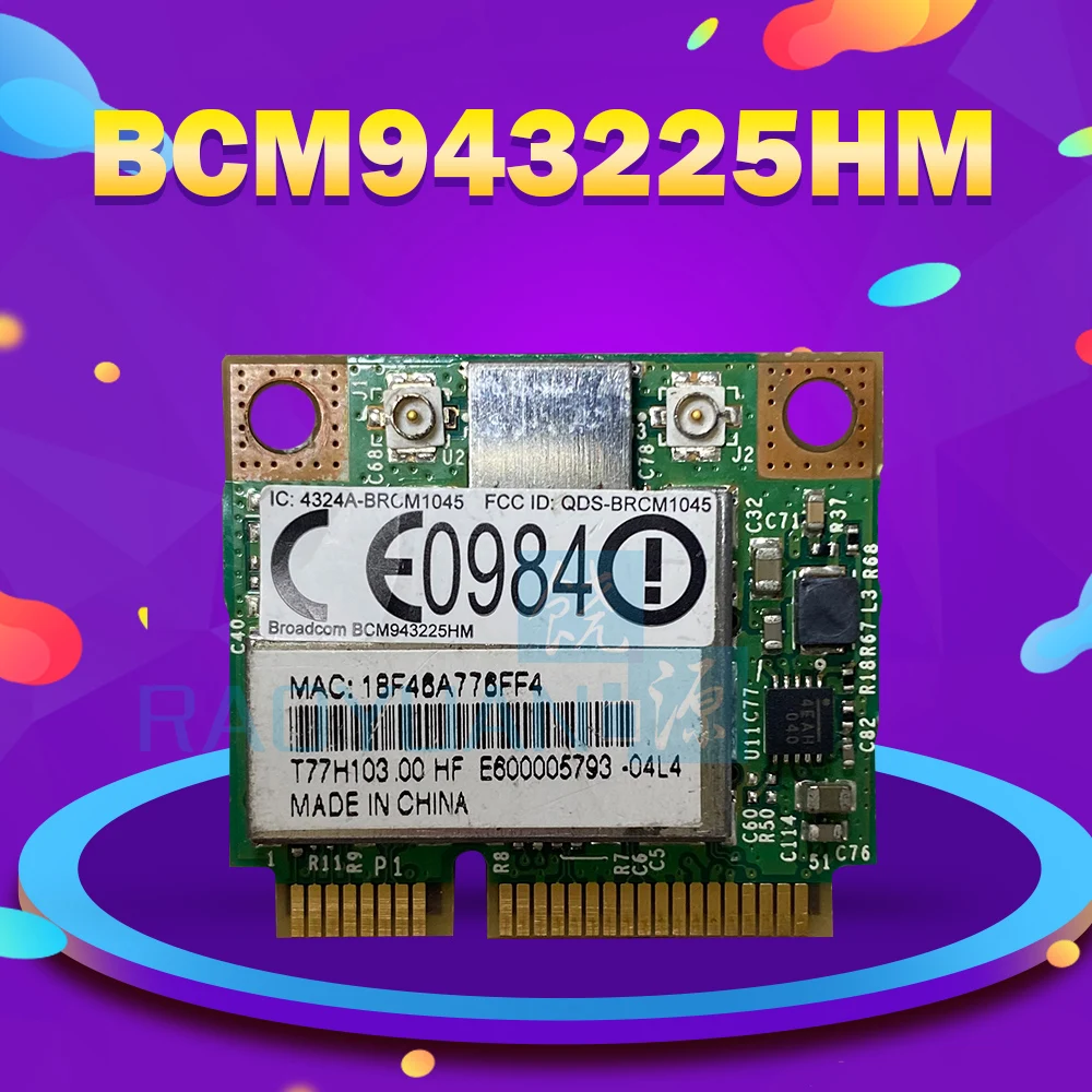 BroadCom BCM943225HM BCM943225 BCM43225 하프 미니 PCI Express PCIe 무선 WIFI ...
