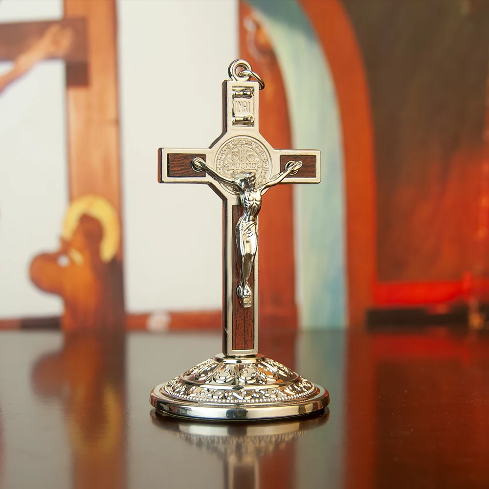 HT-Church-Supplier-Metal-Jesus-Crucifix-Table-Cross-Catholic-Table ...