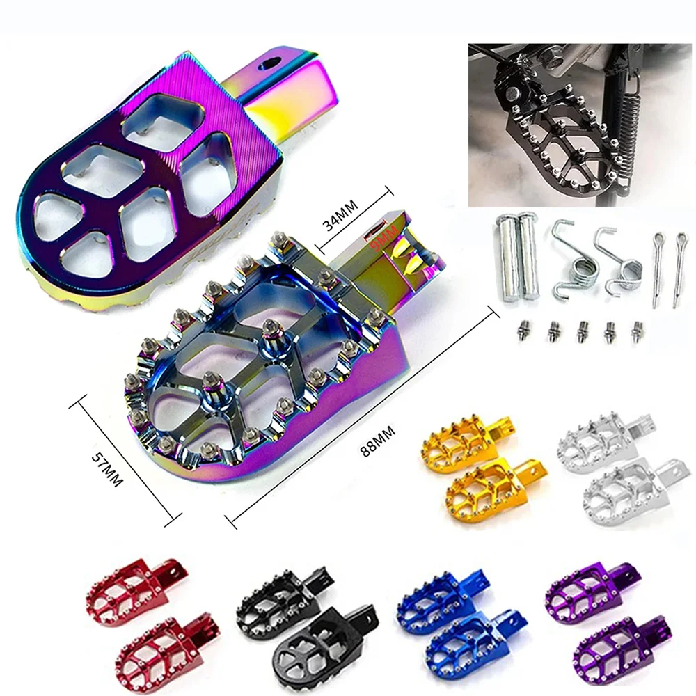 Motorcycle Off-Road Pedal Poses Feet CNC Pit bike FootRest Footpegs ...