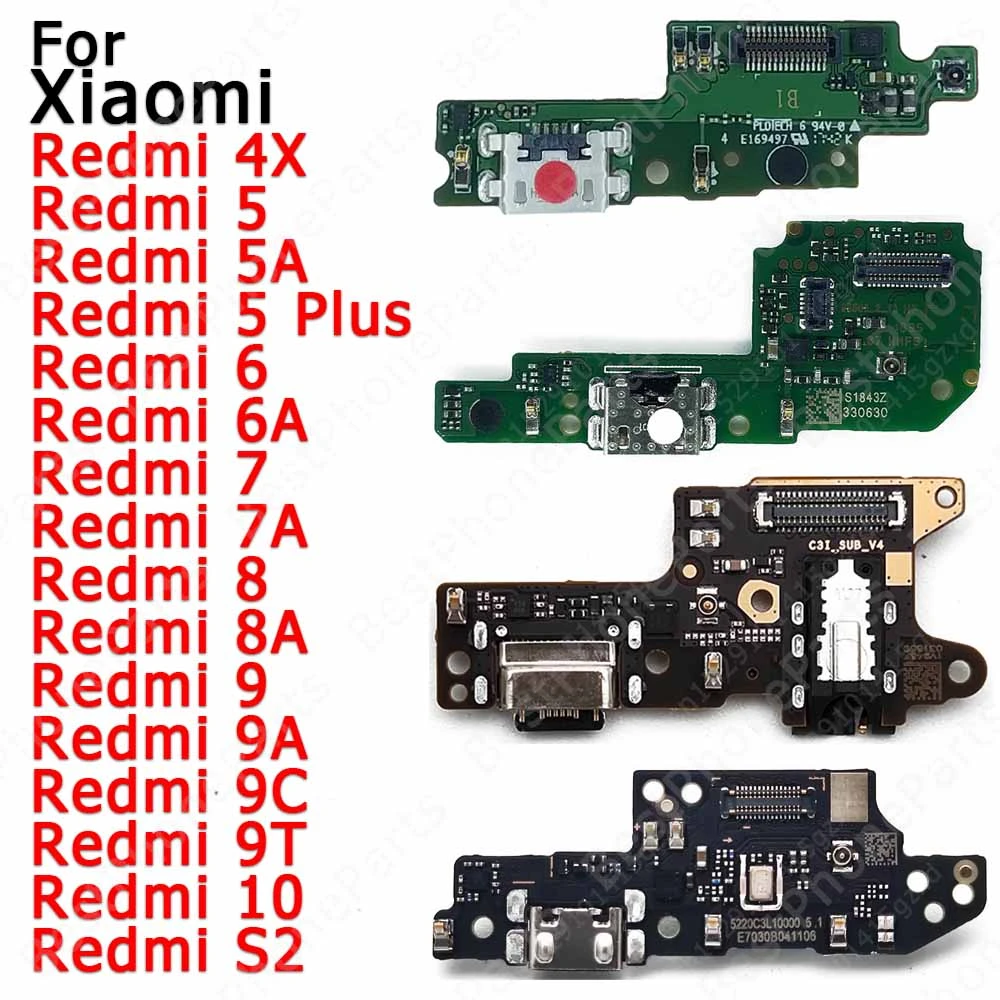 Original Charge Board For Xiaomi Redmi 10 9 9A 9C 9T 8 8A 7 7A 6 6A 5 ...