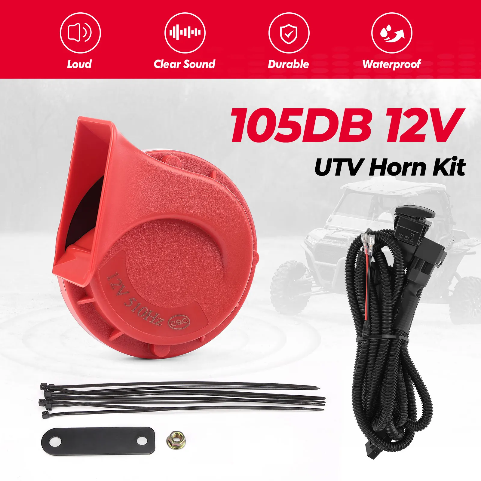 UTV-Horn-Kit-w-Rocker-Switch-Compatible-with-Polaris-RZR-800-XP-Ranger ...