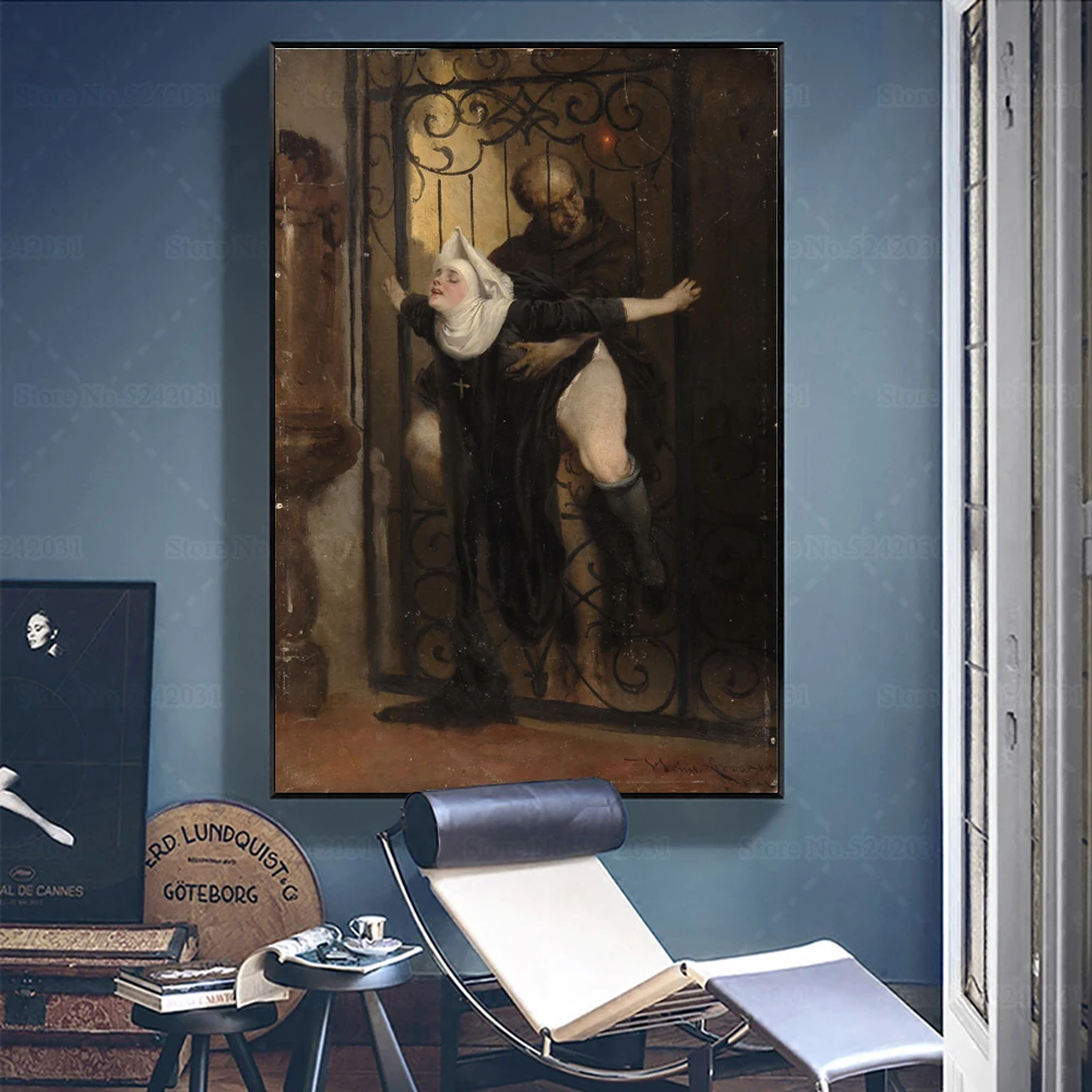 Heinrich Lossow The Sin 포스터, 밤나무 연회, 캔버스 페인팅, 벽 예술 장식에 관한 이미지| | - AliExpress