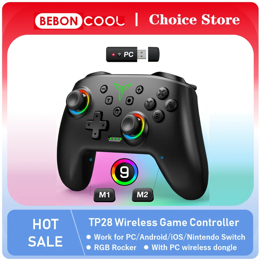BEBONCOOL-TP28-RGB-Wireless-Gamepad-For-PC-Steam-Nintendo-Switch-Android-iOS-PRO-Controller-with ...