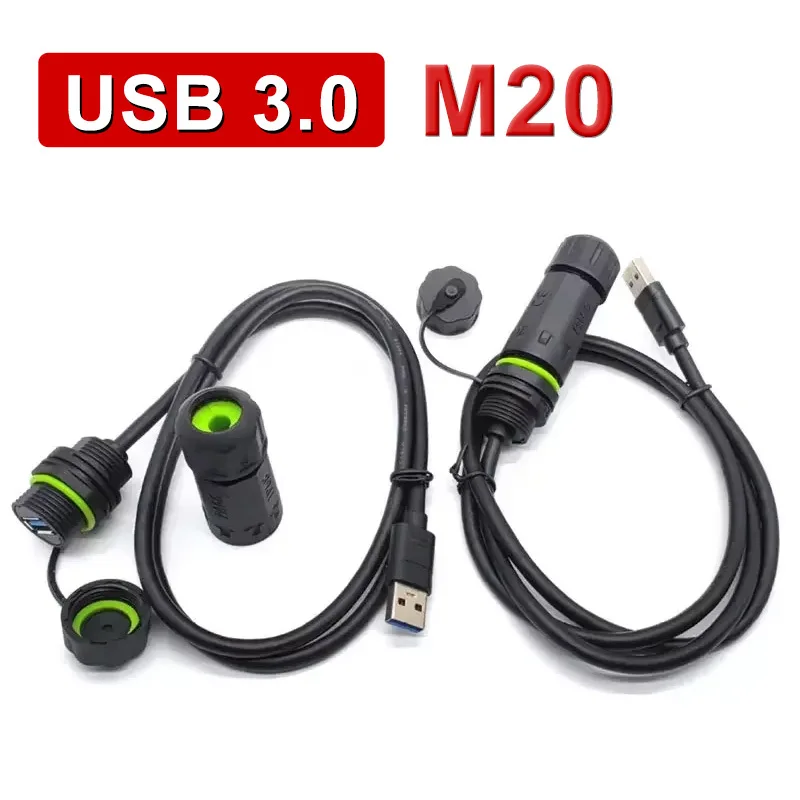 M20 3.0 USB Panel Type Plug Socket Outdoor IP68 Waterproof m20 USB ...