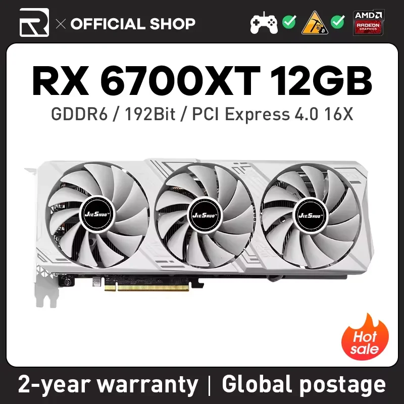 JIESHUO-AMD-RX-6700XT-12GB-video-graphics-card-GDDR6-192BIT-GPU ...