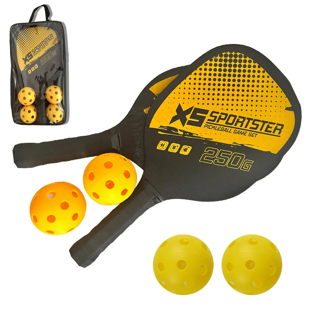Wooden-Pickleball-Paddles-Set-Of-2-With-4-Balls-Package-Bag-Pickleball ...