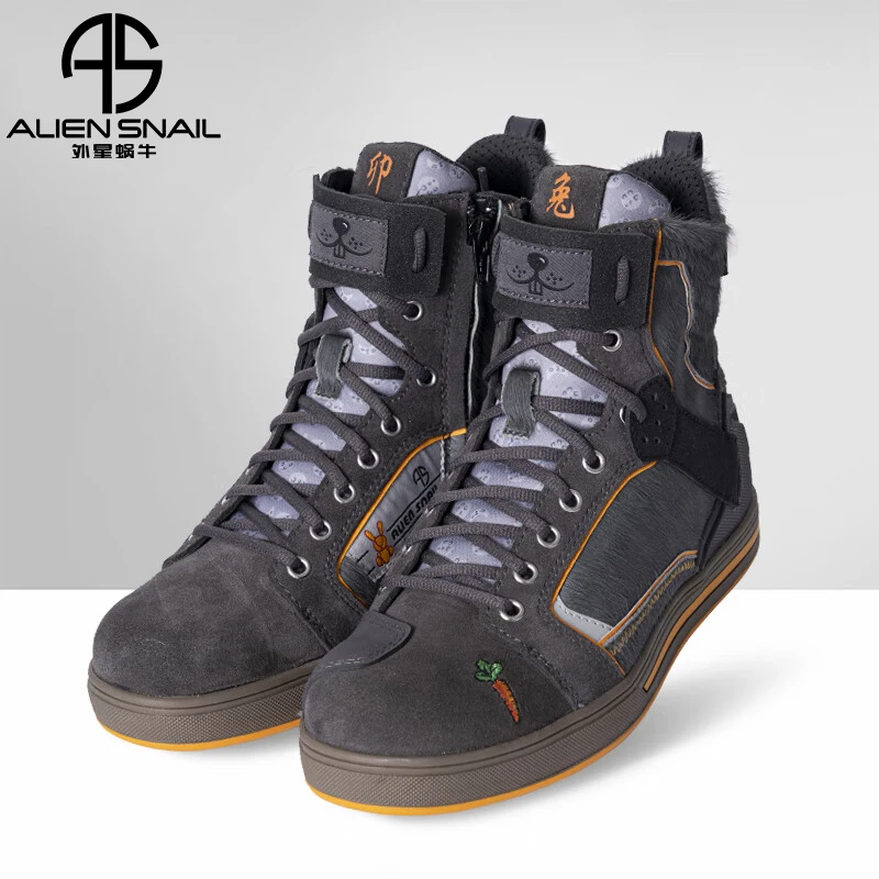 ALIEN-SNAIL-Waterproof-Motorcycle-Boots-Casual-Leather-Retro-Motorcycle ...