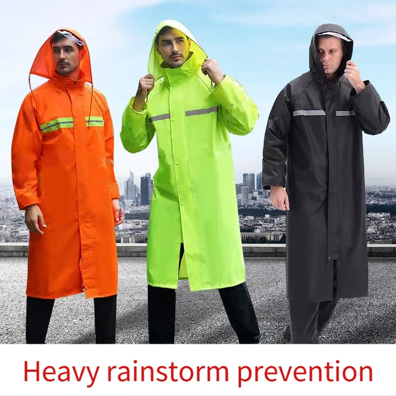 Fashion-Long-Rainstorm-Proof-Waterproof-Raincoat-for-Men-Women-Adult-Thick-Hiking-Outdoor-Hooded ...