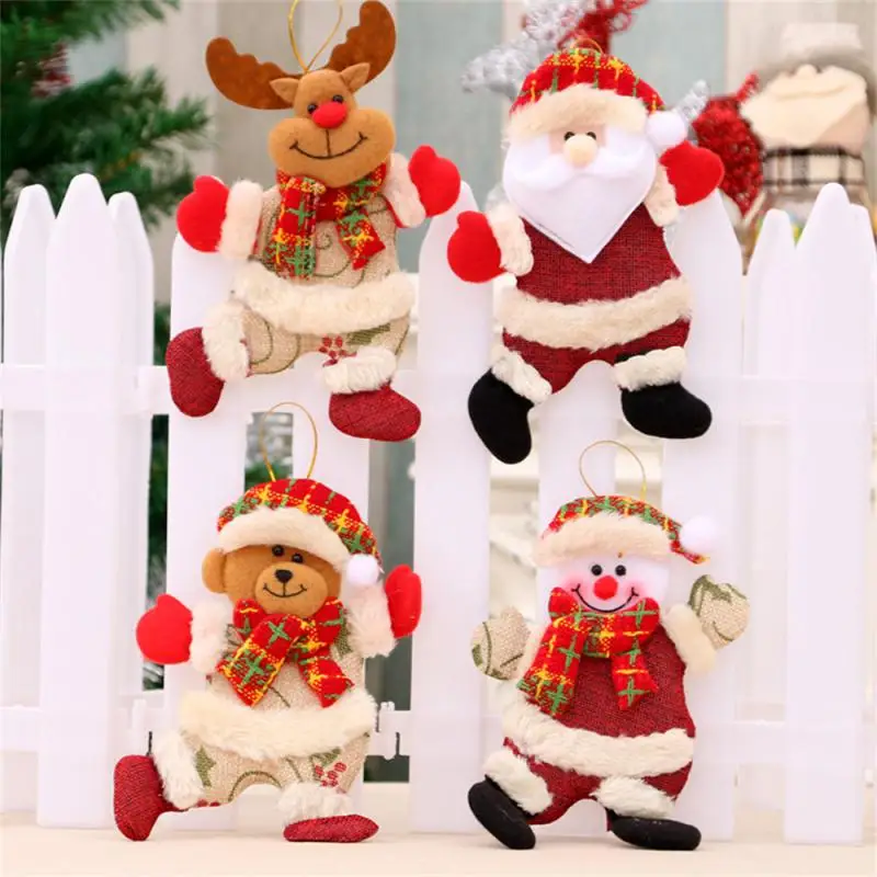 4Pcs-Christmas-Ornaments-Gift-Santa-Claus-Snowman-Tree-Toy-Doll-Hang ...